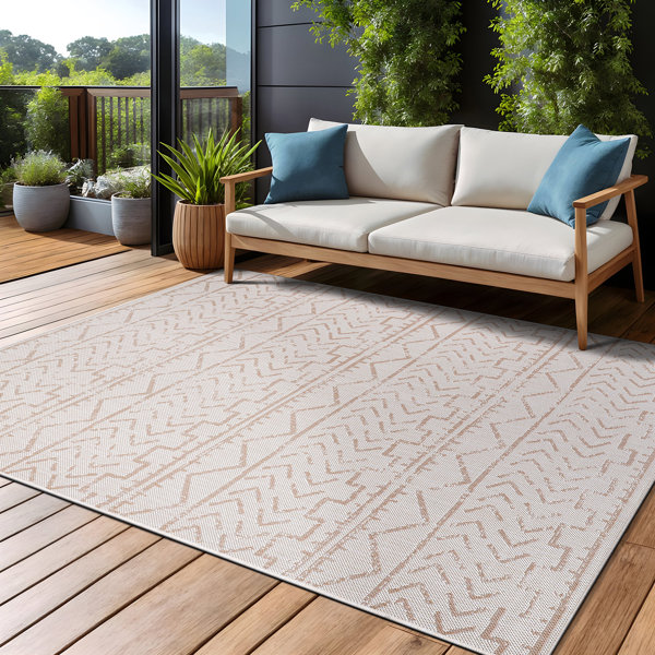 Wade Logan® Tapis intérieur / extérieur beige Waikiki et Commentaires - Wayfair Canada